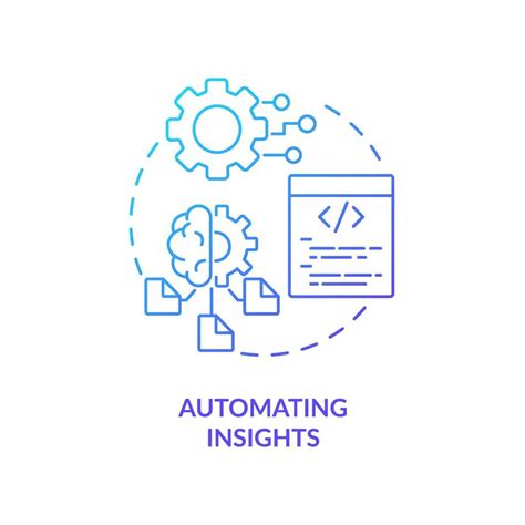 Automating Insights Blue Gradient Concept Icon Advanced Analytics