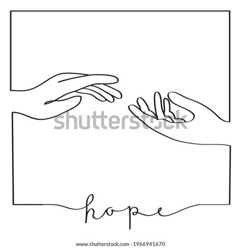 Hand Line Art Hand Drawn Hope Stock Vector Royalty Free 1966941670