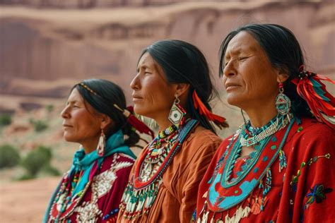 Premium Photo Navajo Tribe In Their Traditional Clothing Living In