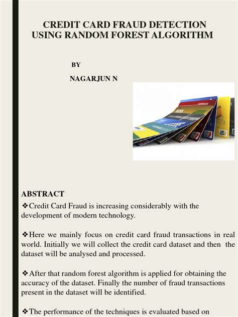 Presentation Credit Card Pdf Machine Learning Algorithms