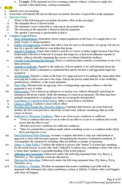 Oh On Lsat Logical Reasoning Specifications Etsy