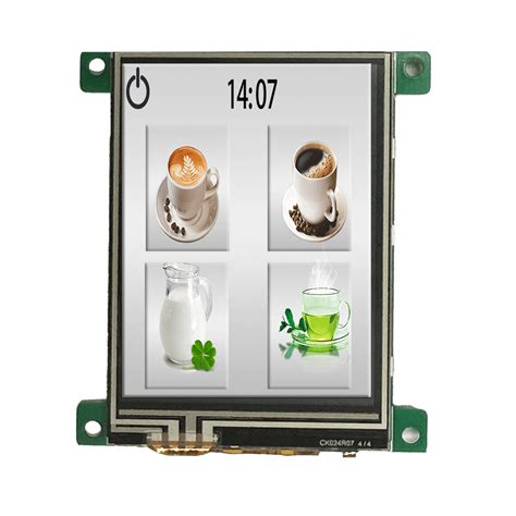 2 4 inch display tn tft uart interface 240x320 300nits with resistive