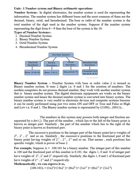 Class 10 Digital And Microprocessor Notes Pdf Logic Gate Decimal