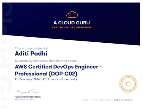Aditi Padhi On Linkedin Acloudguru Devops Certification
