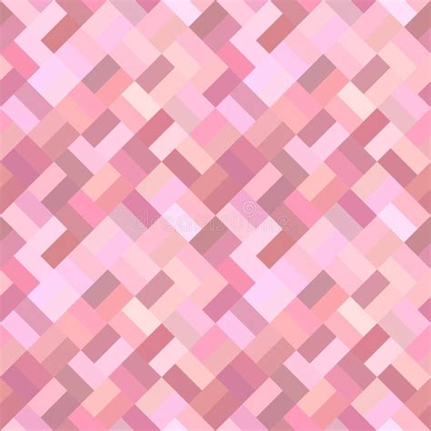 Pink Seamless Diagonal Rectangle Pattern Mosaic Background Stock Vector Illustration Of