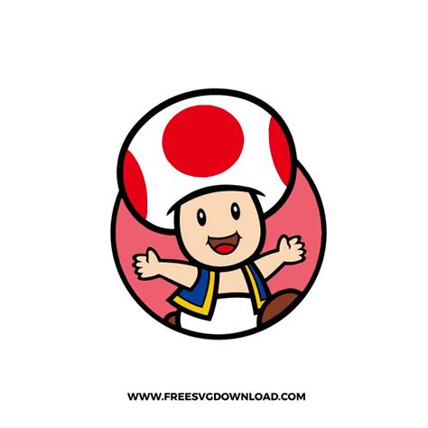 Mario Toad Svg And Png Free Cut Files Free Svg Download