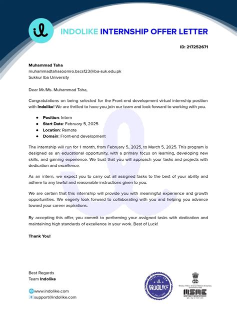 Internshipopportunity Frontenddevelopment Webdevelopment Careergrowth Muhammad Taha Soomro