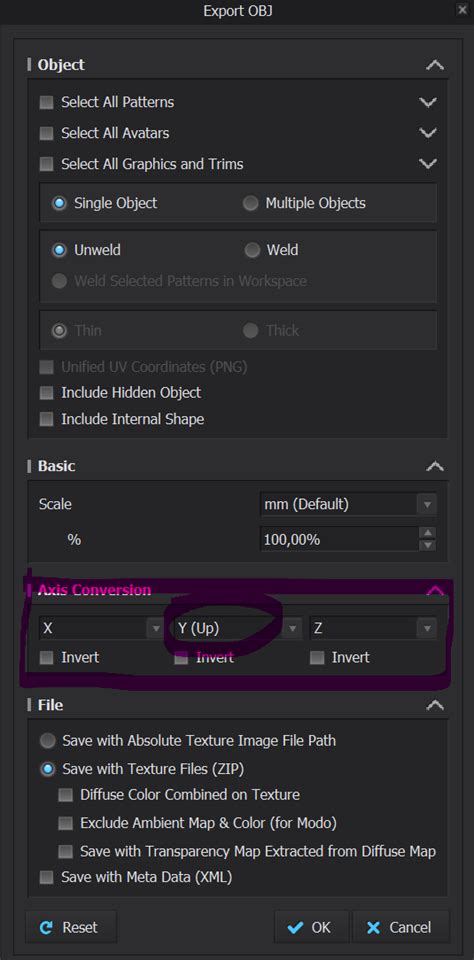 What Are The Best Export Settings For Obj Selected To Work With C4d Import My Garments Are