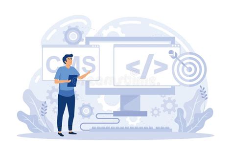 Website Development Web Design Programming And Coding Stock Vector