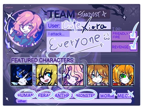 Artfight 2024 Team Card By Cutexiora On Deviantart
