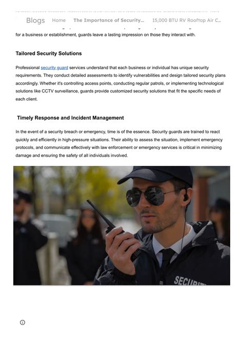 Ppt The Importance Of Security Guard Services Ensuring Safety
