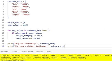 Remove Duplicates From A Dictionary In Python