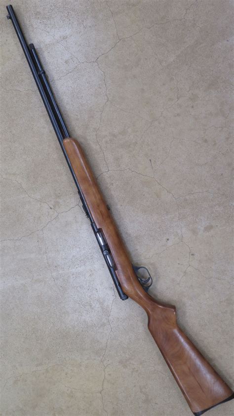 Used Springfield Model 87a 22lr Wood Stock Semi Automatic Blued