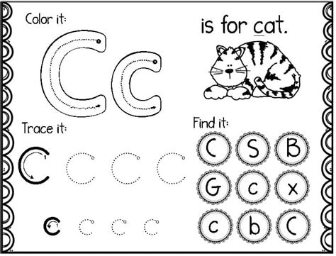 Alphabet A Z Color It Trace It Find It By Preschoolers And Sunshine