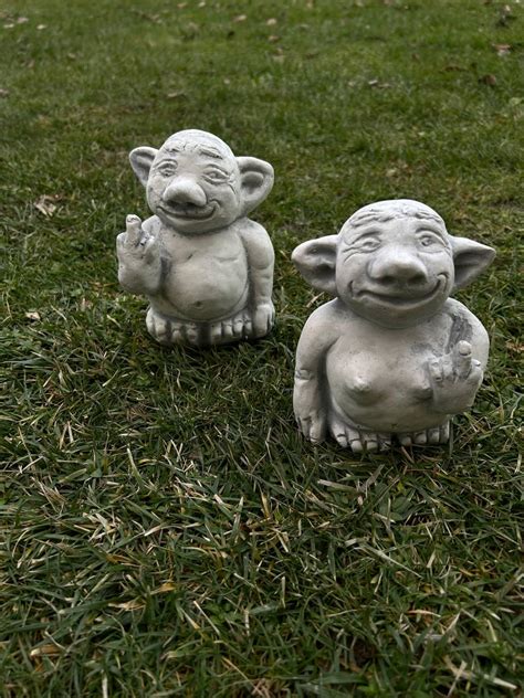 ᐉ Садова фігура статуетка Набір Тролів із цементу ручна робота 154789 • Краща ціна в Києві