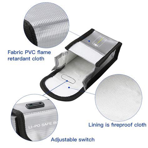 For Dji Mavic Mini 2 Se Rcstq Battery Explosion Proof Bag Lithium Battery Storage Bag Drone