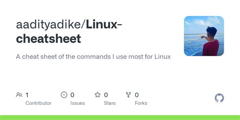 GitHub Aadityadike Linux Cheatsheet A Cheat Sheet Of The Commands I Use Most For Linux