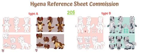 Hyena Reference Sheet Commission Open By Yushaadopts On Deviantart