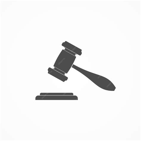 Premium Vector | Judge or auction hammer icon vector illustration