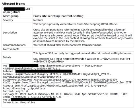 Negotiateversion Signalr Property Can Be Set With A Potentially Dangerous Script Xss · Issue