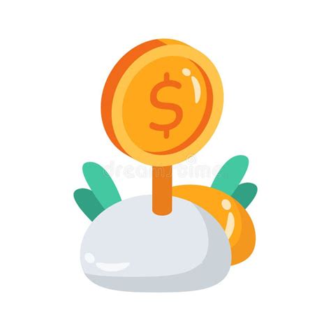 Trendy Icon Of Dollar Sign Designed In 3d Style Stock Vector