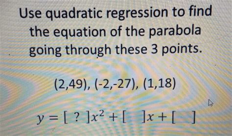 How To Find Quadratic Equation With Three Points Tessshebaylo