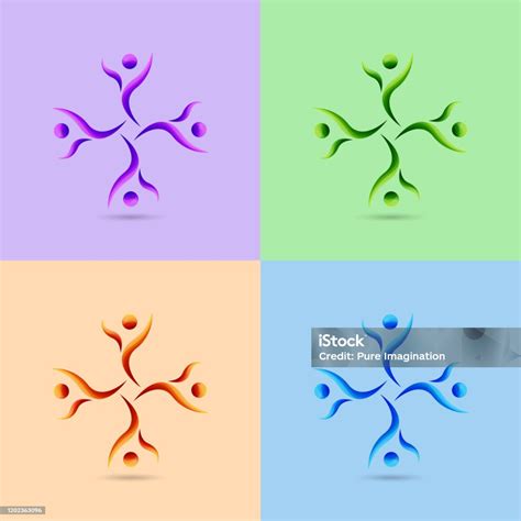 사람 그룹 및 소셜 연결 아이콘 및 로고 벡터 일러스트레이션 의 집합 개념에 대한 스톡 벡터 아트 및 기타 이미지 개념 개체 그룹 공동체 Istock