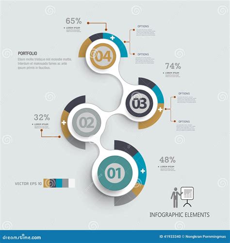 Infographic Step By Step Template Can Be Used For Workflow Layout Stock Vector Illustration