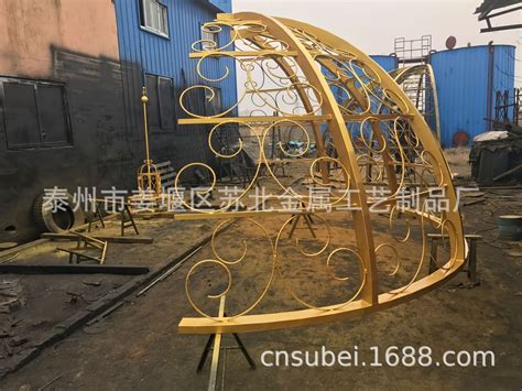 欧式景观铁艺凉亭 户外钢构公园婚庆廊架亭顶 金属穹顶仿铜铁圆顶 阿里巴巴