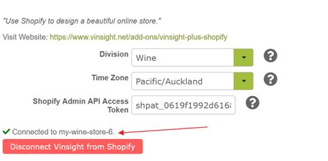 Vinsight Documentation | Connecting to Shopify - Vinsight Documentation