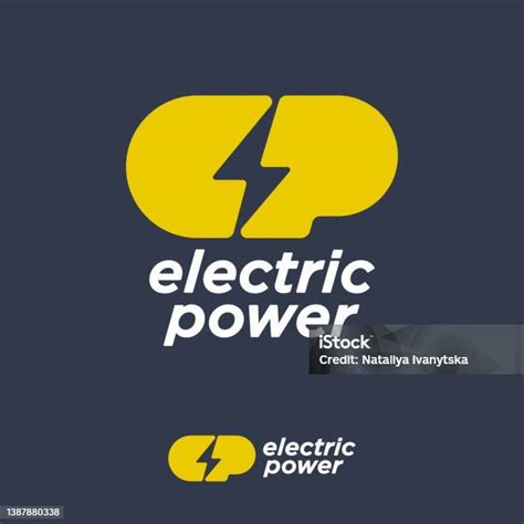 문자 E 및 문자 P 기하학적 E와 번개와 P 모노그램 전력 엠블럼 신원 로고에 대한 스톡 벡터 아트 및 기타 이미지 로고