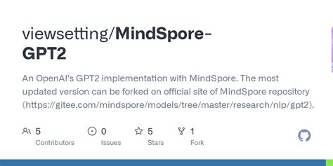 Github Viewsettingmindspore Gpt2 An Openais Gpt2 Implementation