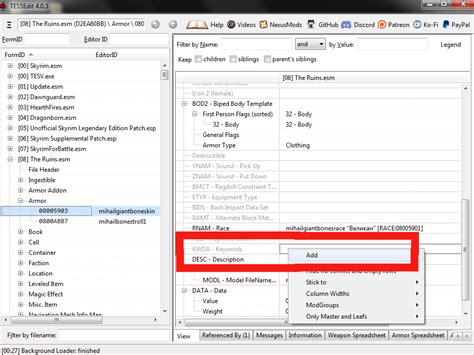 tes5edit adding new keyword kwda skyrim technical support loverslab