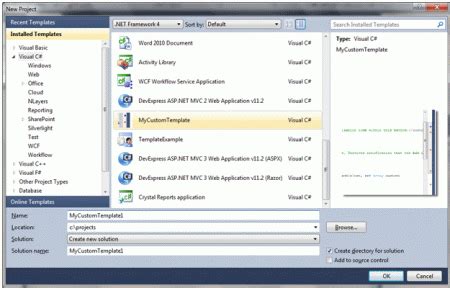 Create Template Using VSIX In Visual Studio