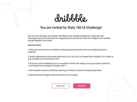 Pending Invitation For Dailyui Challenge By Yevheniya Savchuk On Dribbble