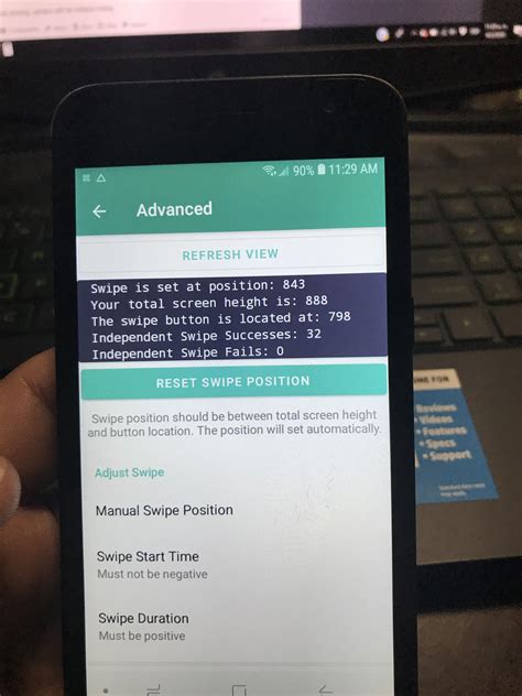 My App Does Not Show The Swipe Test Rflexutilityapp