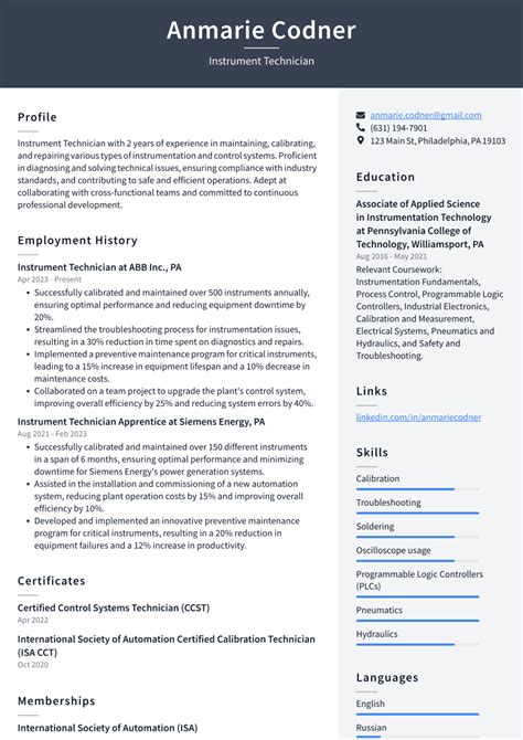 Top 12 Instrument Technician Skills To Put On Your Resume
