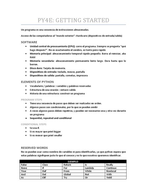 Python Basico Pdf Python Lenguaje De Programación Periférico