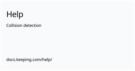 Collision Detection Help