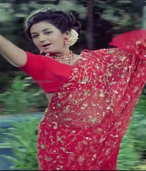Nanda Bollywood Yesteryear Actress The Train Sexy Blouse Back In Saree