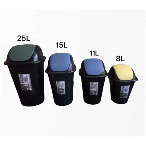 Trashcan With Swing Cover Garbage Can Basurahan 8l 11l 15l 25l Orocan Brand Shopee Philippines