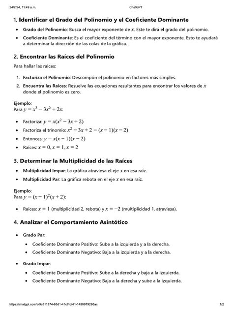 Funciones Polinomicas Pdf