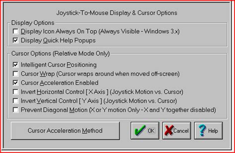 Display And Cursor Settings