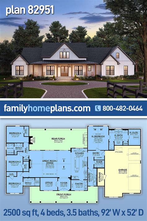 Best 13 4 Bedroom Single Story Modern Farmhouse With Wraparound Porch