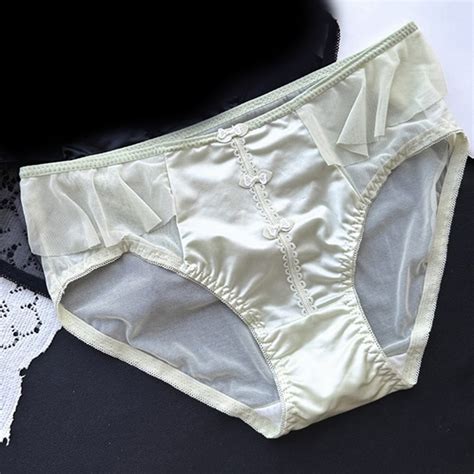 Buyisi Womens Lace Mesh Briefs Icesilk Cute Sexy Panties Bow Comfort