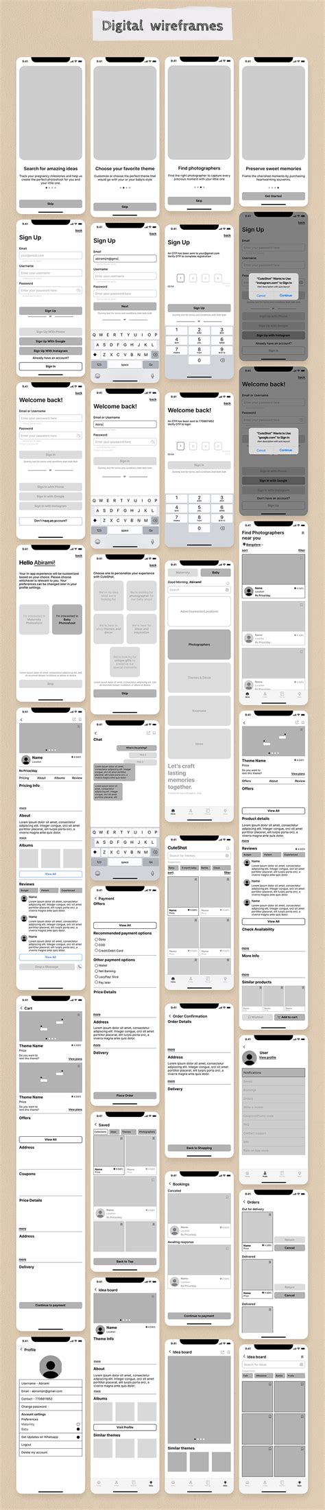 Ux Case Study Multi Purpose App Cuteshot Behance