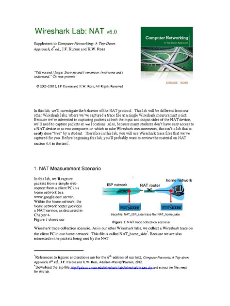 Wireshark NAT V6 2005 21012 J Kurose And K Ross All Rights Reserved 1 References