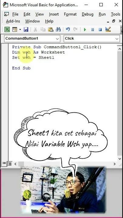 Belajar Macro Vba Excel Set Activesheet Menggunakan Variable Youtube