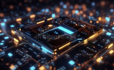 Digital Data Technology Cyber Concept Generative Ai Illustration Stock Illustration