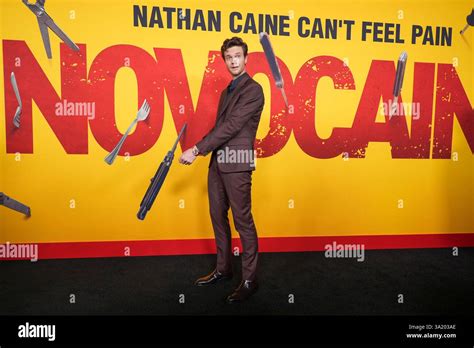 Jack Quaid Arrives At The Premiere Of Novocaine On Monday March 10
